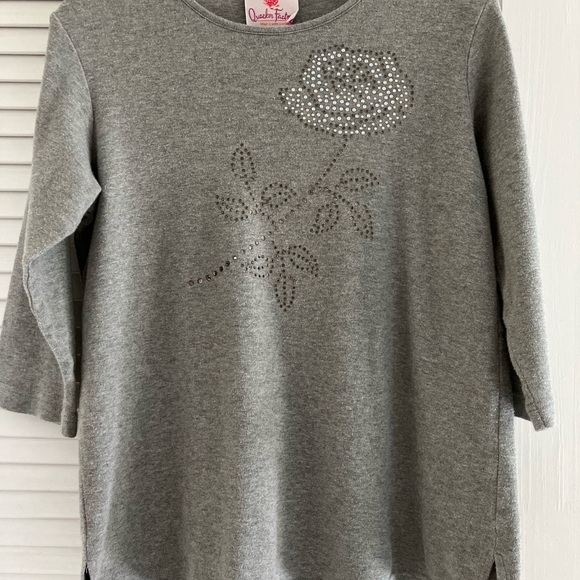 Quacker Factory | Tops | Quacker Factory 0 Cotton Beaded Flower Top ...